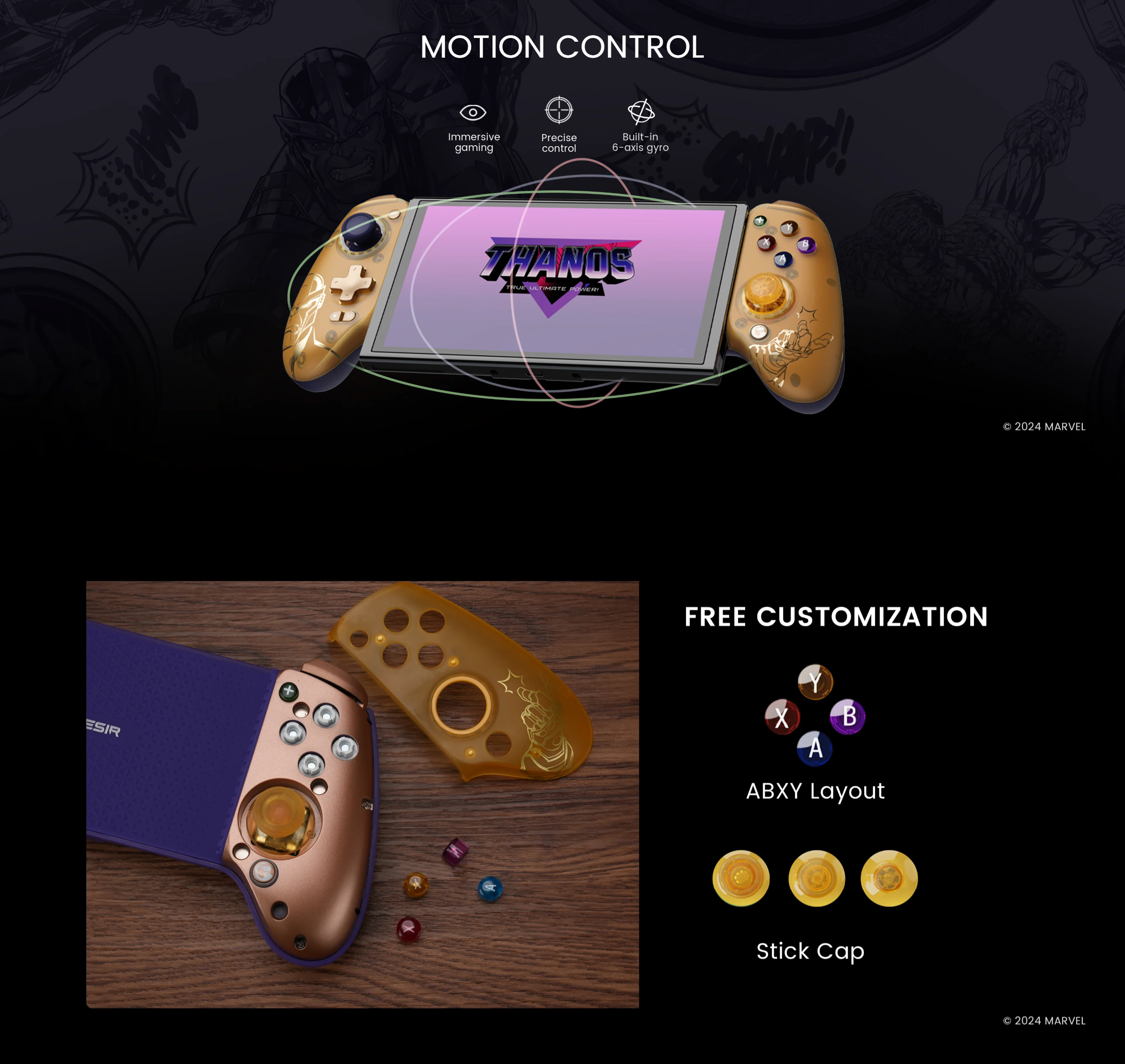 GameSir G8+ Galileo Wireless Mobile Gaming Controller (Thanos Edition ...