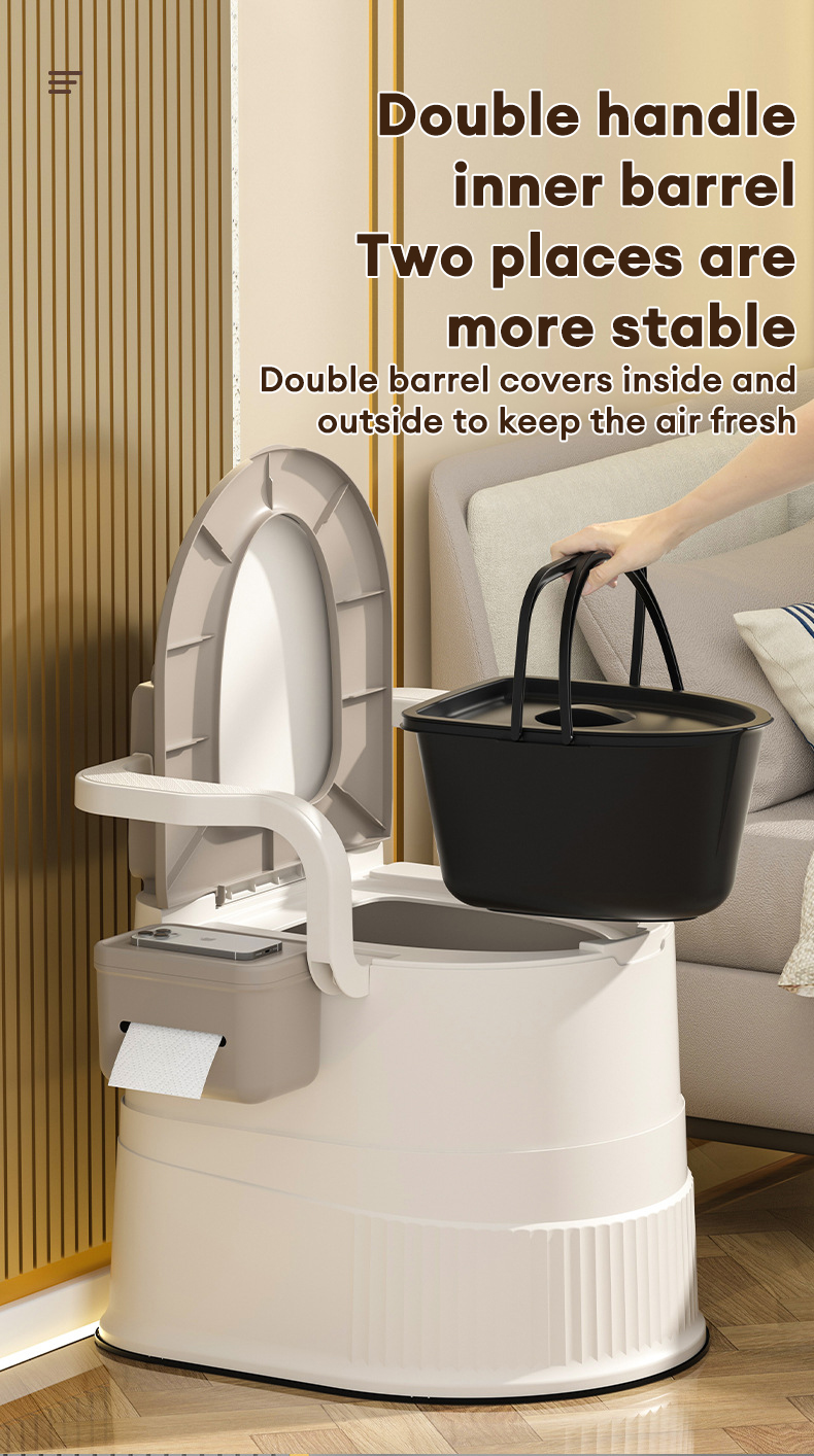 Arinola for Adult Portable Toilet Bowl Mobile Plastic Toilet for Adult ...