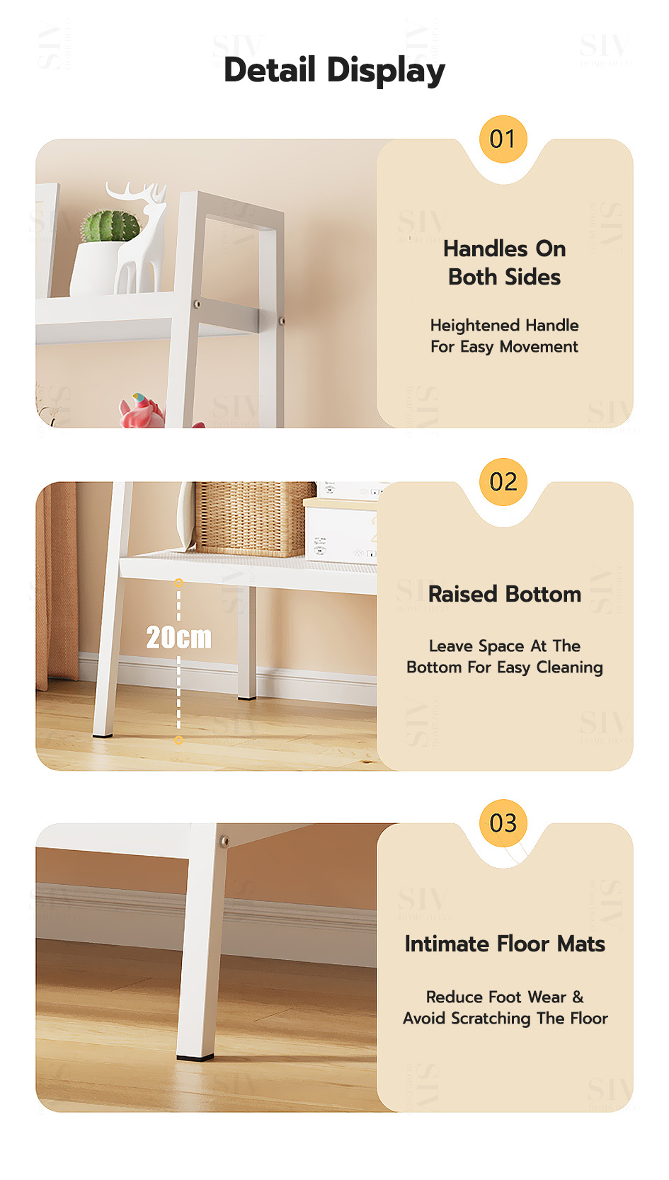 SIV Metal Storage Rack Shelves Bookshelf for Indoor Use Perfect for ...