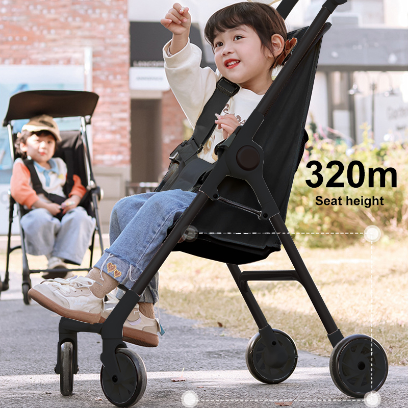 Baby Stroller One-click Folding Comfortable Light Stroller For 1-6 ...
