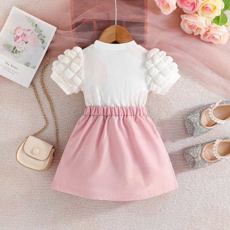Oscarbaby Bubble Puff Sleeve Blouse and Skirt Terno Clothes Casual set ...