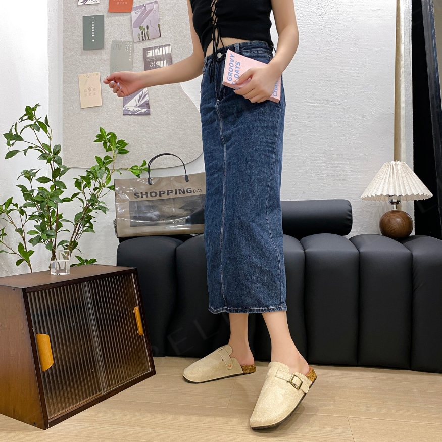 YOTO Unisex Half Shoes Made of Suede Material with Belt Design Flat ...