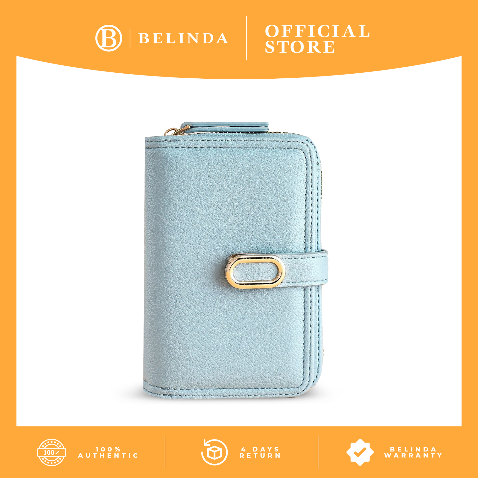 BELINDA Wallet For Woman Leather Korean Multi-Slot Card Holder Coin ...