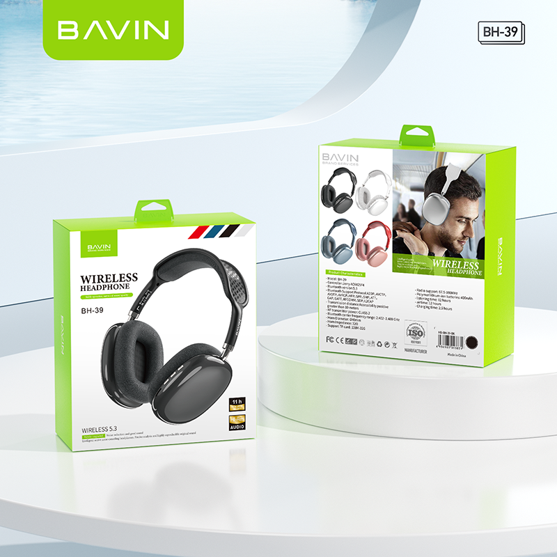BAVIN BH39 Hi-Fi Wireless Bluetooth Earphone Headphone w/ Intelligent ...