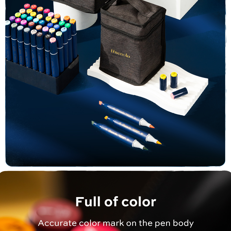 Deli Finenolo 30/40/60/80 Colors Painting Alcohol Art Double Head ...