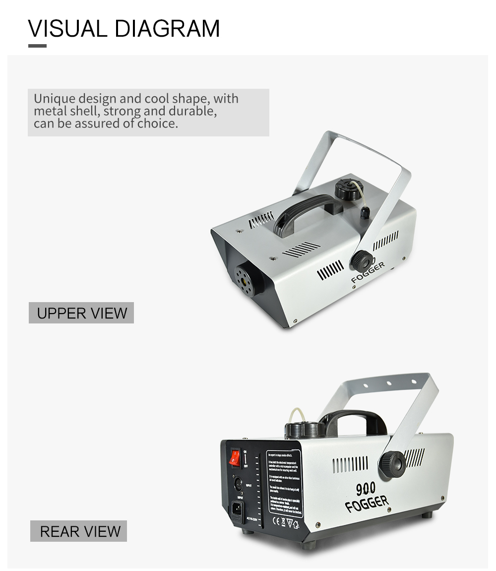 Professional Haze Fog Machine 900W Wireless Remote Control Cold Smoke ...