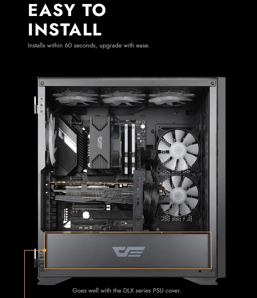 Itw | Darkflash PSU Cover LED Panel LP40 ARGB LED Panel (Black | White ...