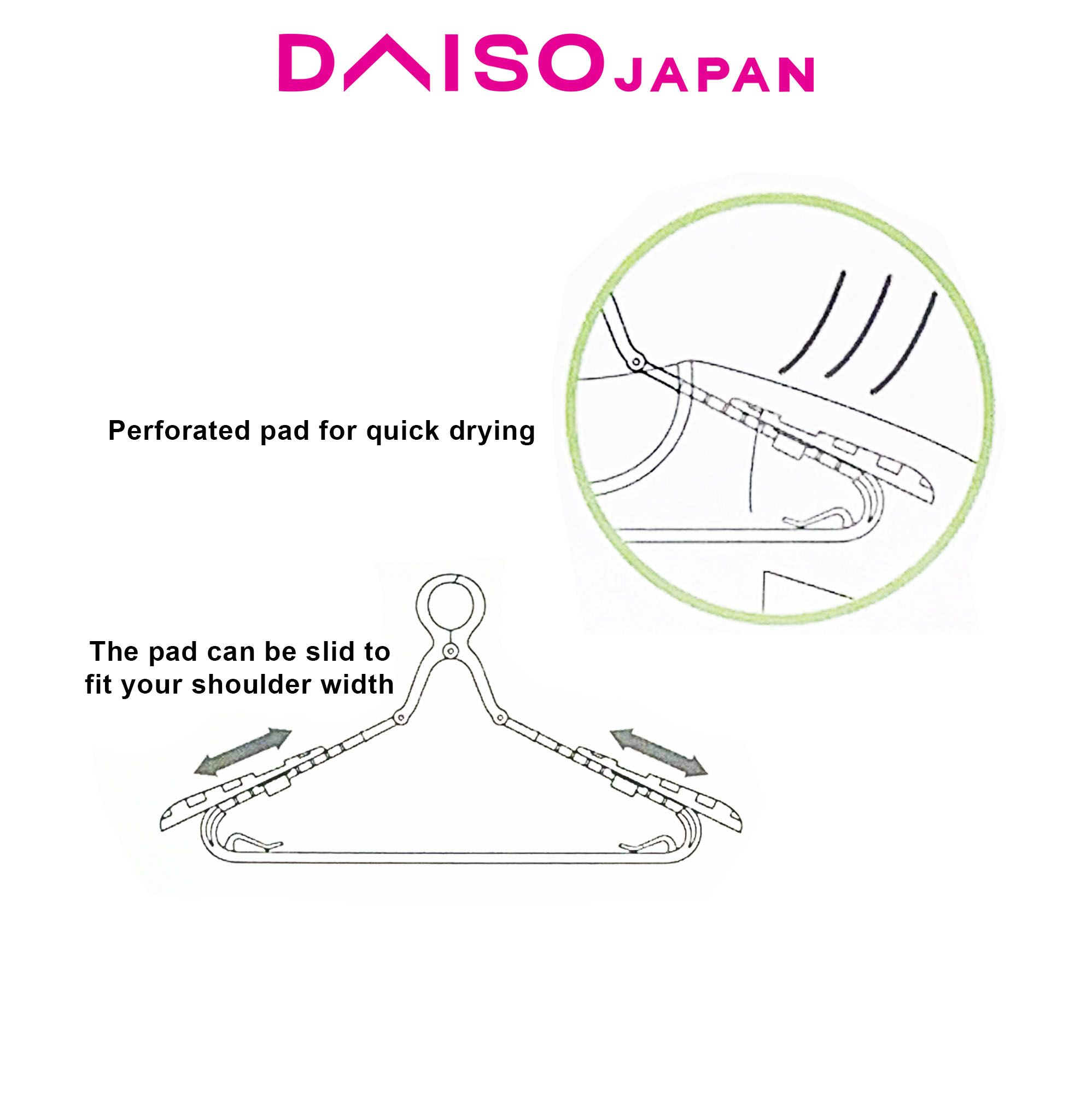 Daiso Sliding Hanger That Keeps Its Shape (2pcs) | Shopee Philippines