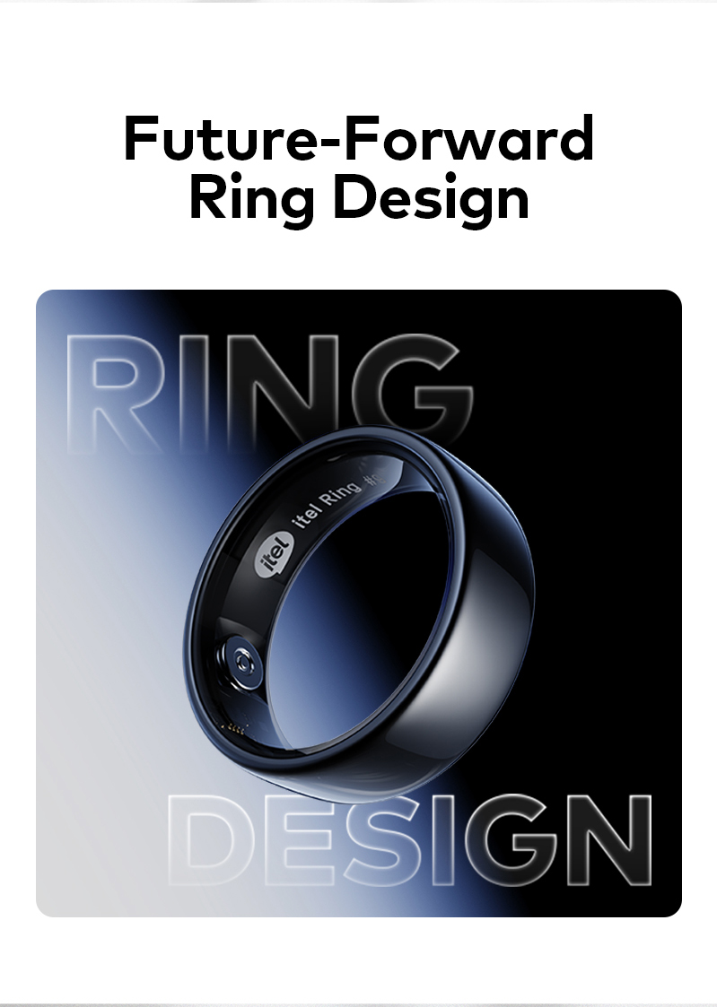 itel Smart Ring | 24-Hour Health Monitor | Stainless Steel | 10 ATM ...
