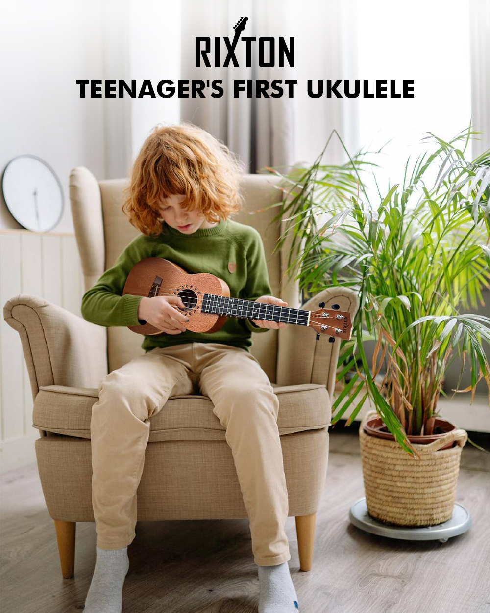 RIXTON Ukulele 23inch Beginner Mahogany 23 Inch Ukulele Hawaii Guitar ...