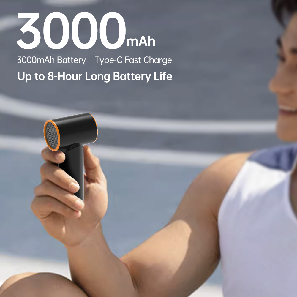 Orashare HF11 Handheld Jet Mini Fan 3000mAh Rechargeable Portable Fan 5 Gears High-Speed Strong ...