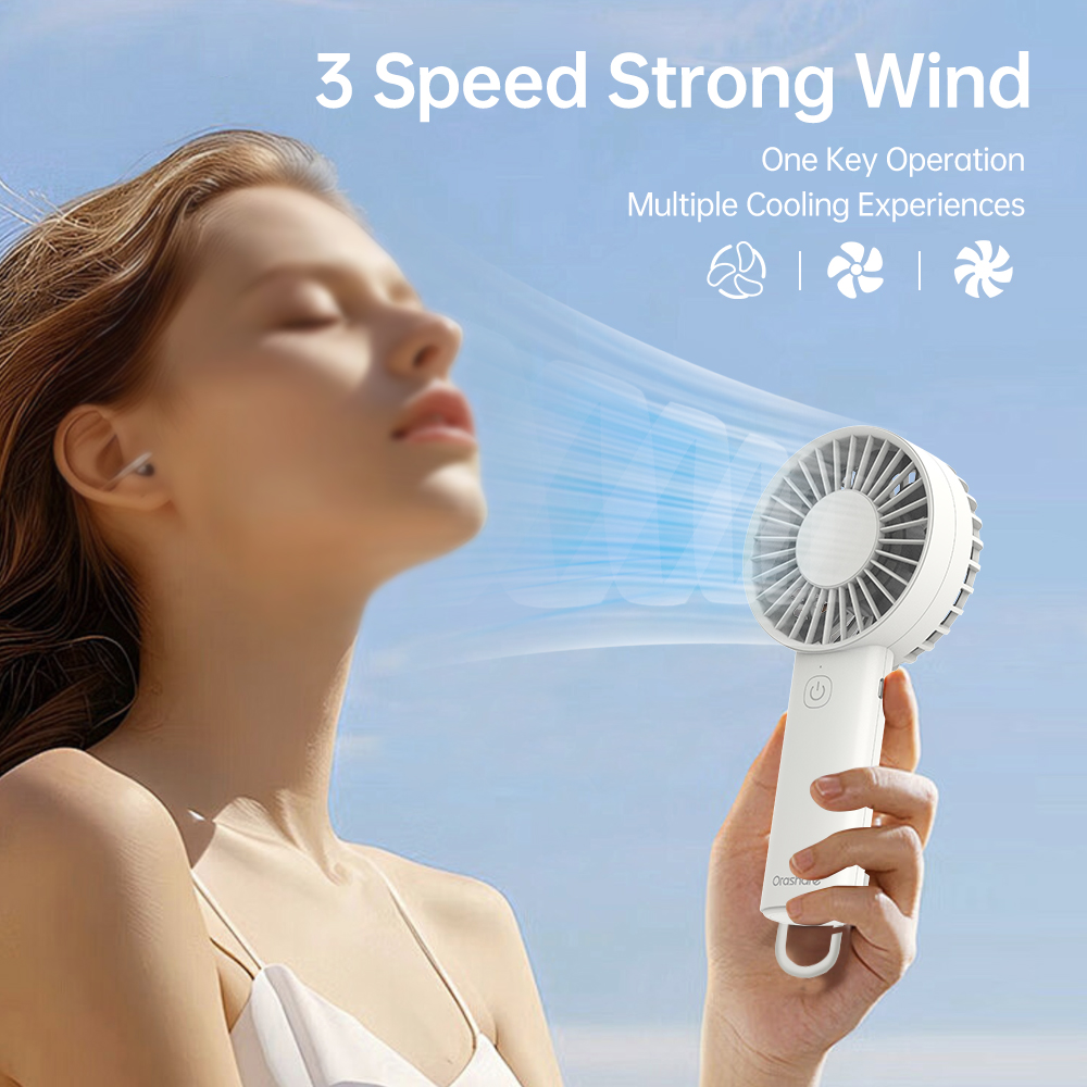 Orashare HF09 Handheld Fan Rechargeable 3 Speeds Strong Wind Portable ...