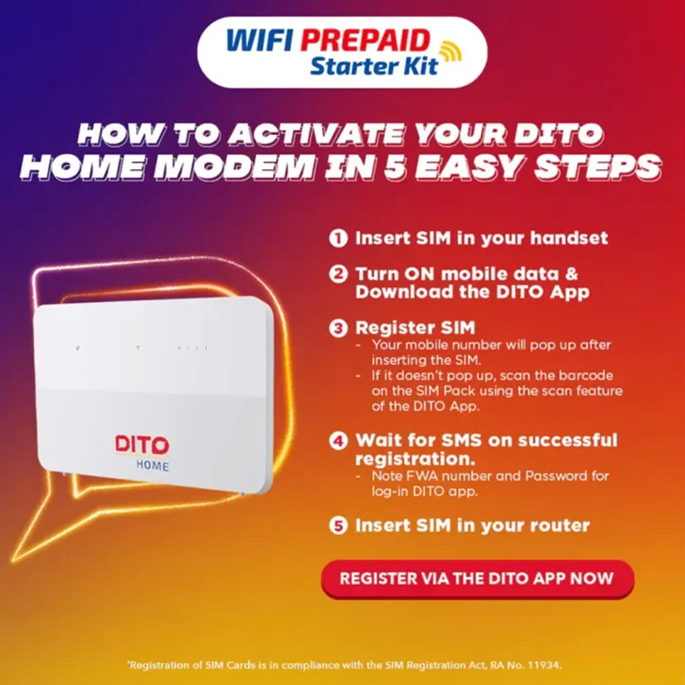 DITO WOWFi 5G Prepaid Starter Kit | Shopee Philippines