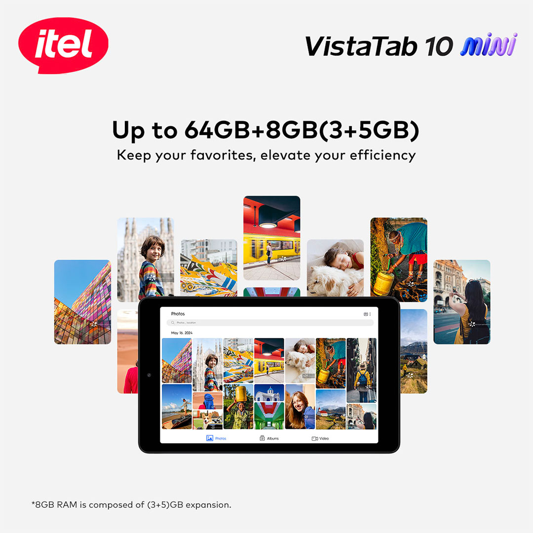 itel VistaTab Mini (3GB+64GB) 8" HD IPS Screen Dual Speakers | 5100mAh ...