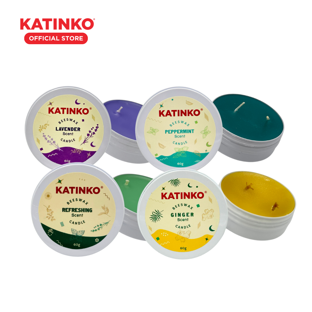 Katinko Beeswax Scented Candles 60g - Refreshing, Lavender, Ginger and ...