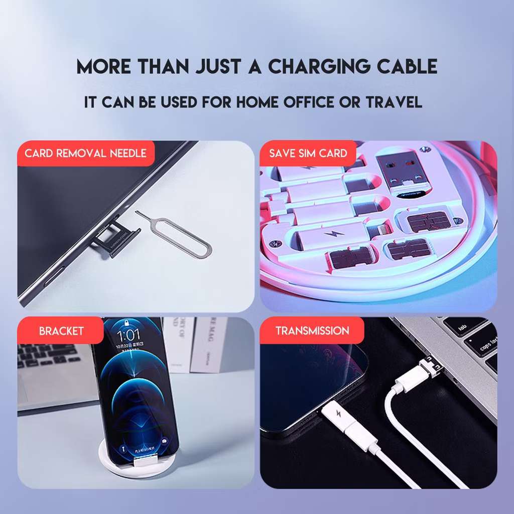 60W USB Data Cable Fast Charge Line Mini Digital Electronic Gadgets ...