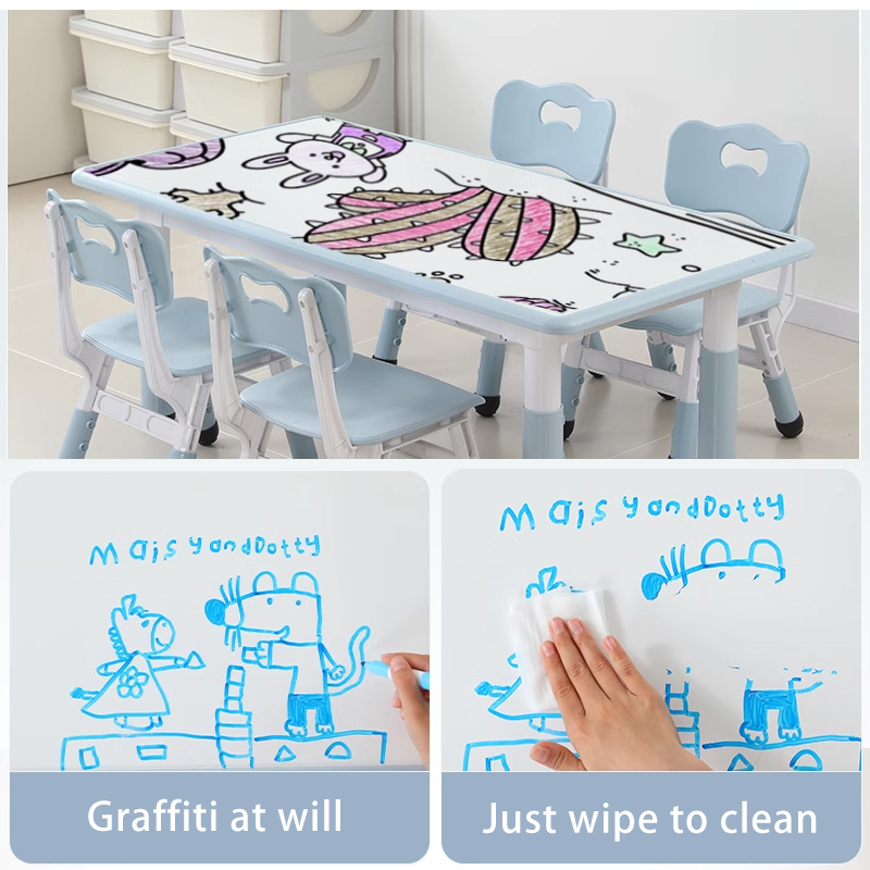 Study Table for Kids With Chairs Height Adjustable Drawable Desktop 120 ...