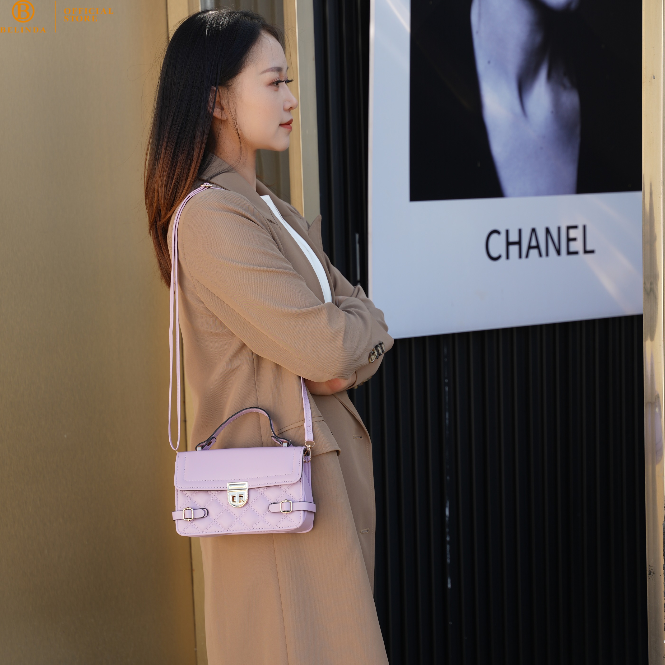 BELINDA Sling Bag For Woman Leather 2 Way Cute Mini Bag Korean Fashion Handbag Shoulder Bag ...