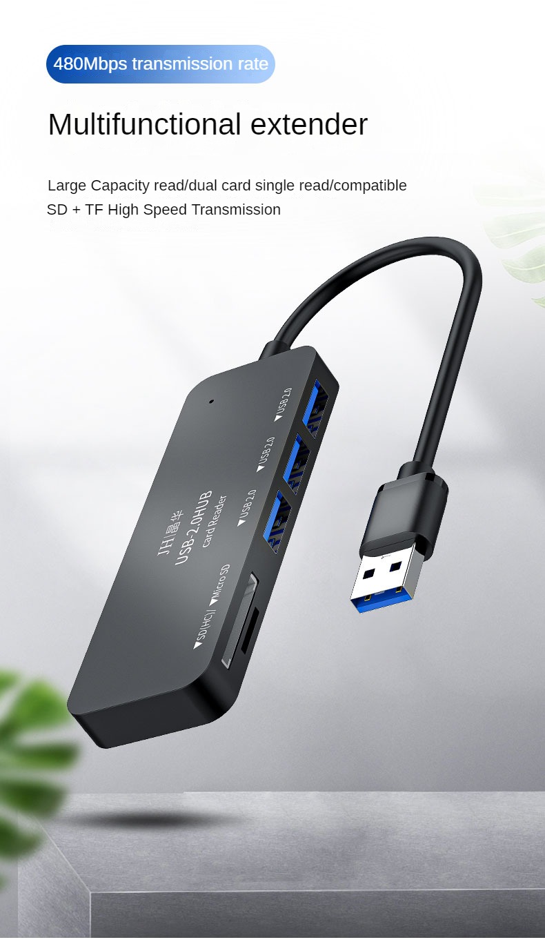 USB 3.0 Hub 3 Ports With SD Card Reader High Speed Splitter Expander ...