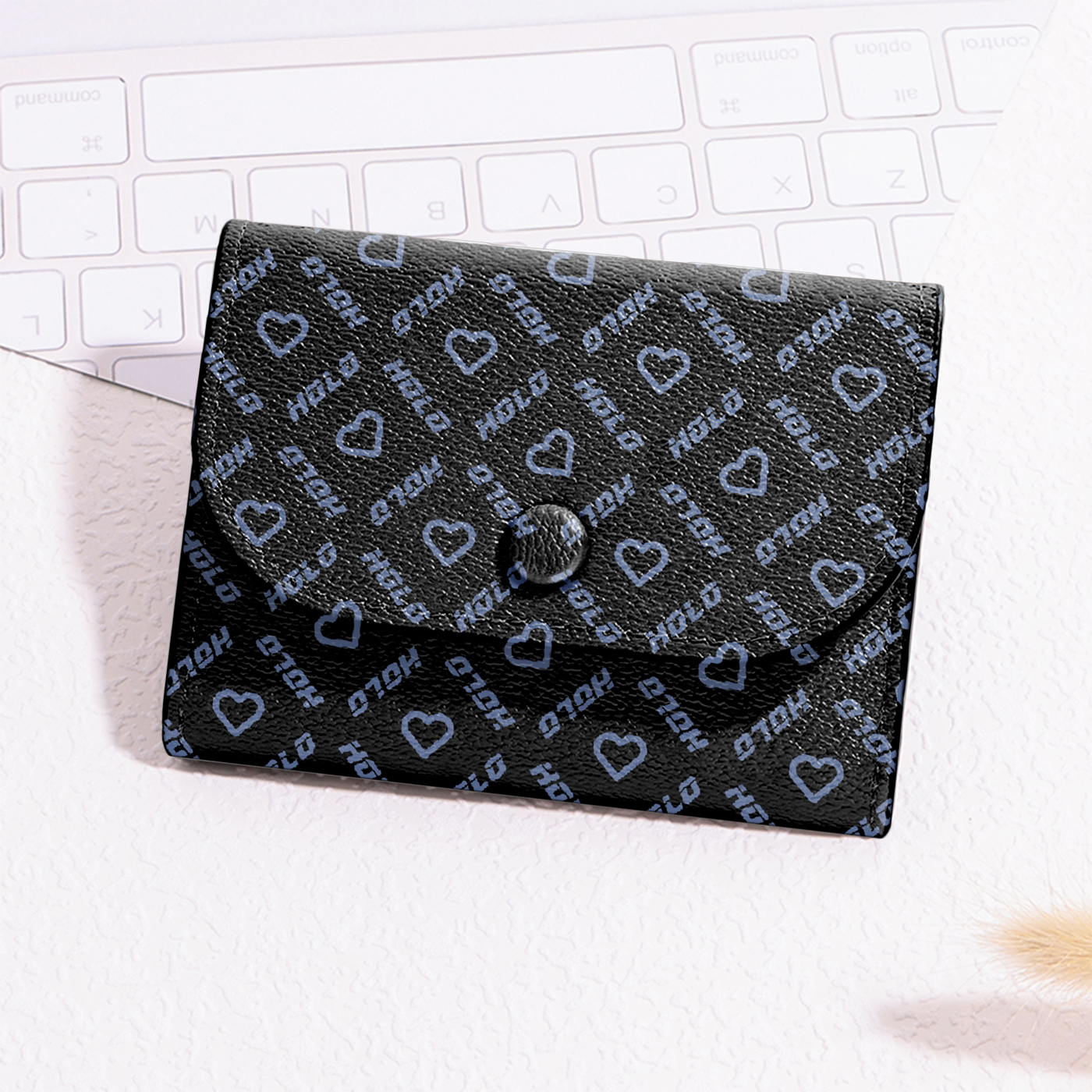 【HOLO】INS HOT Retro Leather Women Wallet Card Holder Cute Coin Purse ...