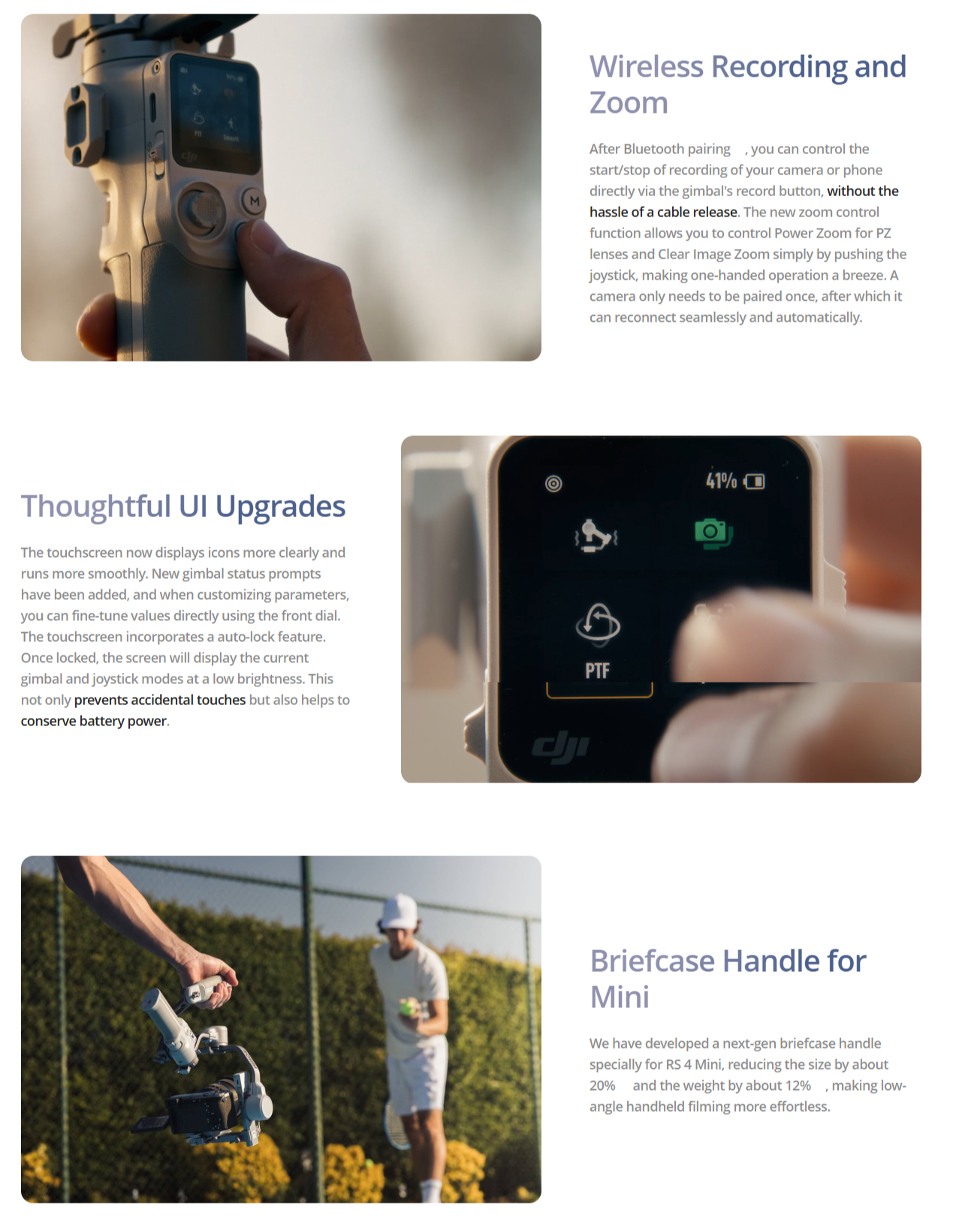 DJI RS RONIN MINI 4 Handheld Gimbal Stabilizer Combo Kit with Tracking ...