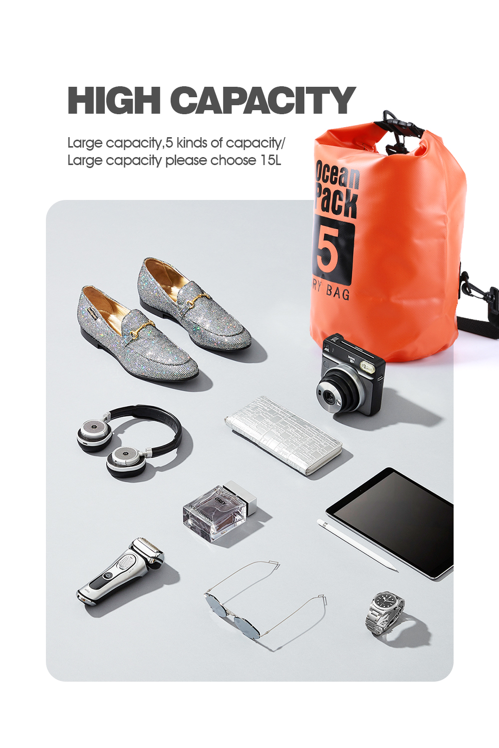 Ocean Pack Waterproof Dry Aqua Bag Outdoor Swimming Sling Shoulder ...