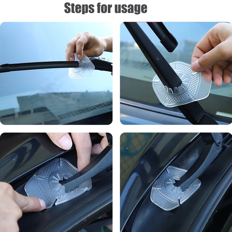 2Pcs Universal Car Windshield Wiper Protective Cover Wiper Bottom Pads ...