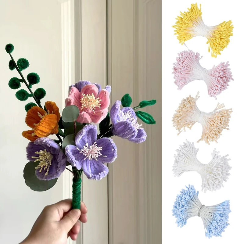 【100PCS】Fuzzy Wire | DIY Craft Stems | Colored Chenille Wires | Fuzzy ...