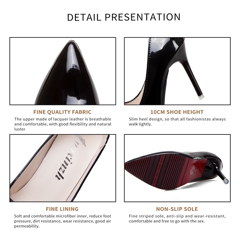 COD korean fashion Sexy Pointed heels office high heels Black heels for ...