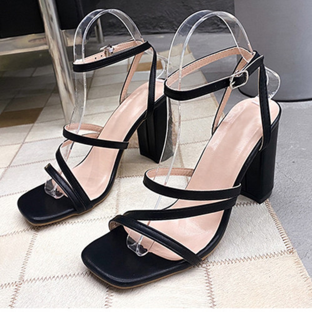 Henice Women High Heels Sandals Chunky Heels Sandals White Hills ...