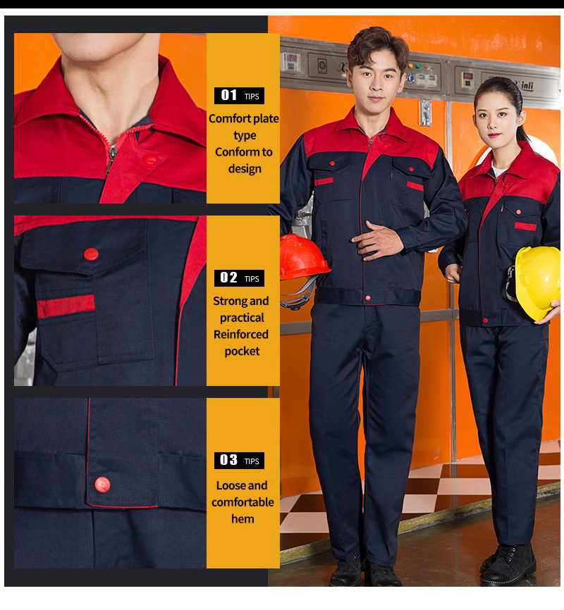 Safety Work Jacket for Men & Women Workwear Clothes Uniform Coverall ...