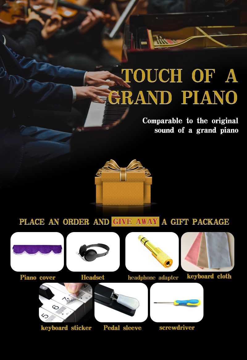 88 keys Piano Gravity keyboard Electronic Piano Weighted Digital Piano ...