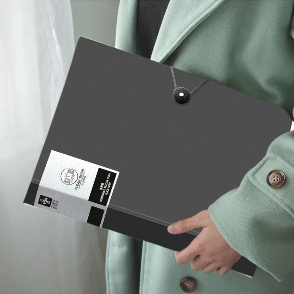 Clear Book Long 30/60/80/100 Pages Long Paper Organizer Folder File ...