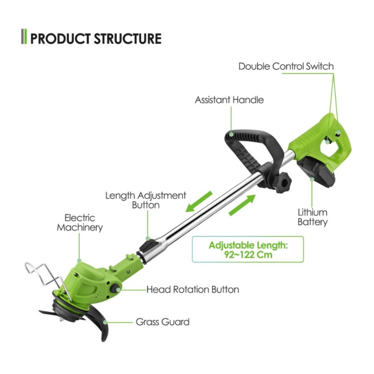 DEWALT 388V Powerful Cordless Grass Cutter Rechargeable Lithium Battery Grass Trimmer Lawn Mower ...