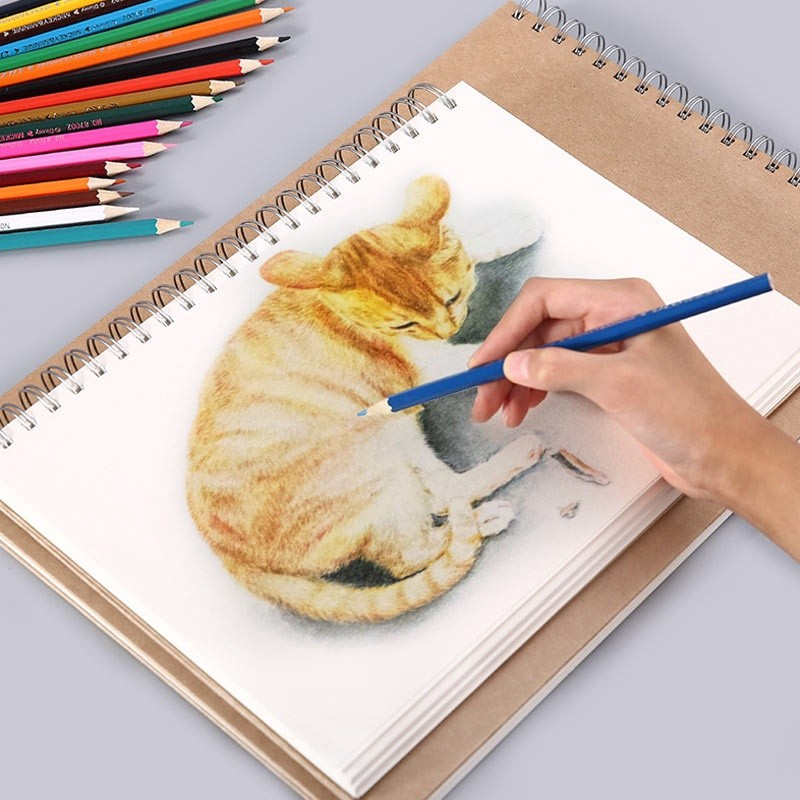 Sketchbook drawing pad Thick Blank Kraft Sketch Pad drawing notepad ...