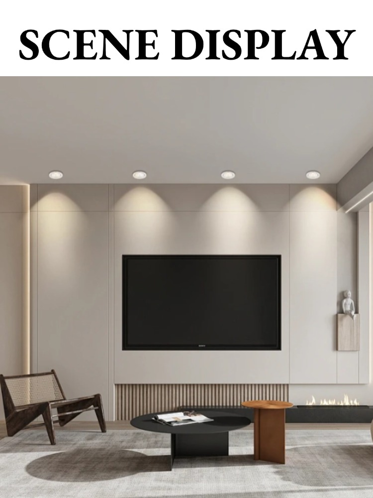 Pin Light LED Panel Light Tri-color Downlight Round Ceiling Light ...