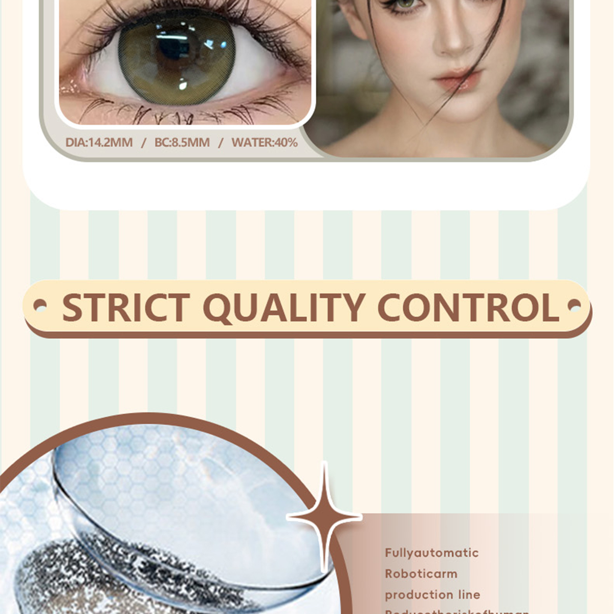 COCOLENS BUY 1 FREE 1 College Students graded contact lens brown gray ...