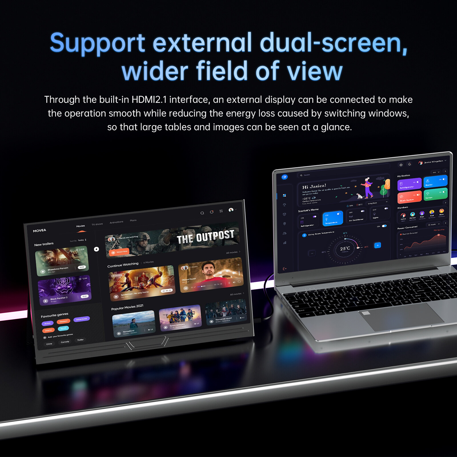 16.1-inch wireless WIFI portable monitor, Shot screen gamemonitor ...