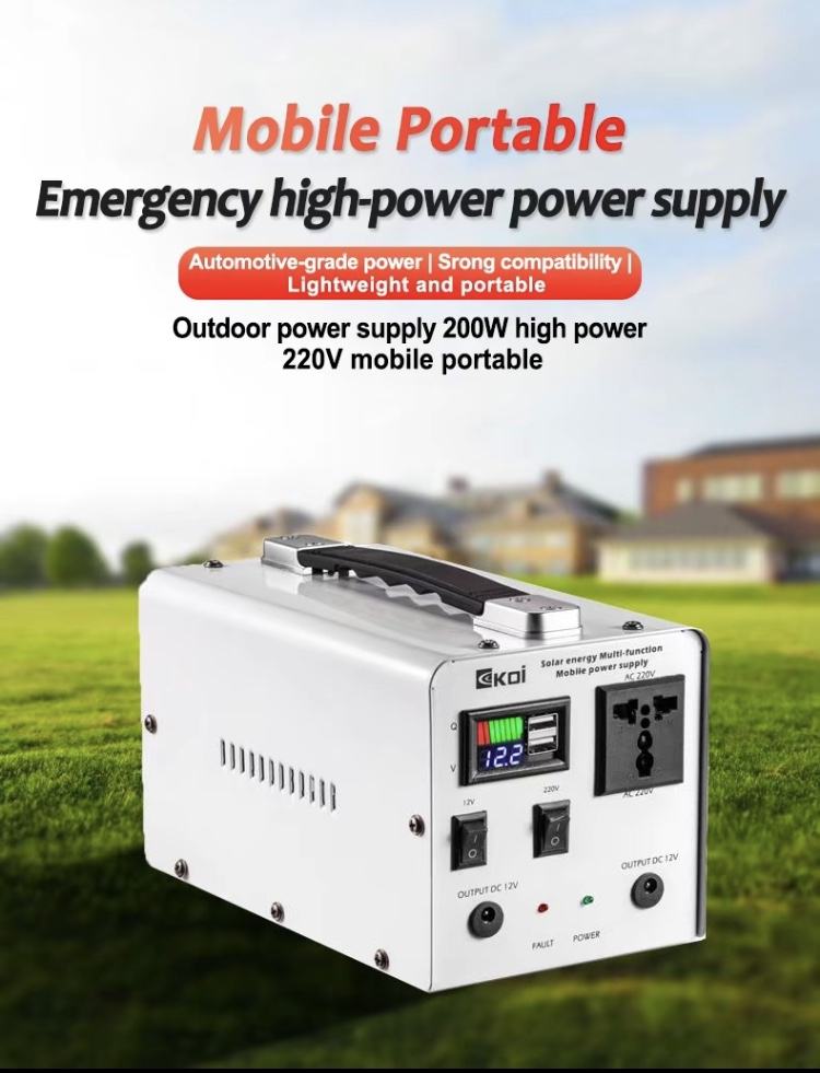 200W Portable Power Station 220V 78000mAh Big Capacity Solar Generator ...