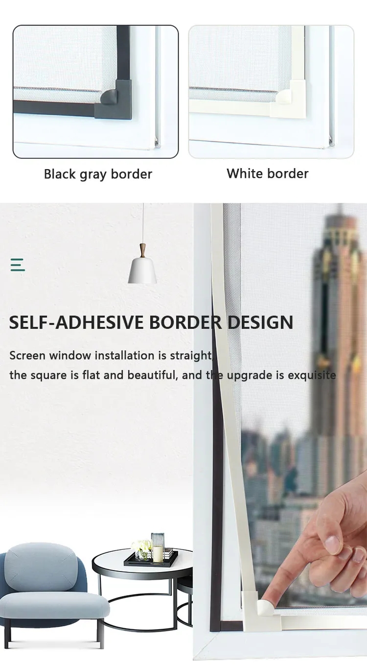 DIY magnetic suction screen window with frame door curtain, self ...