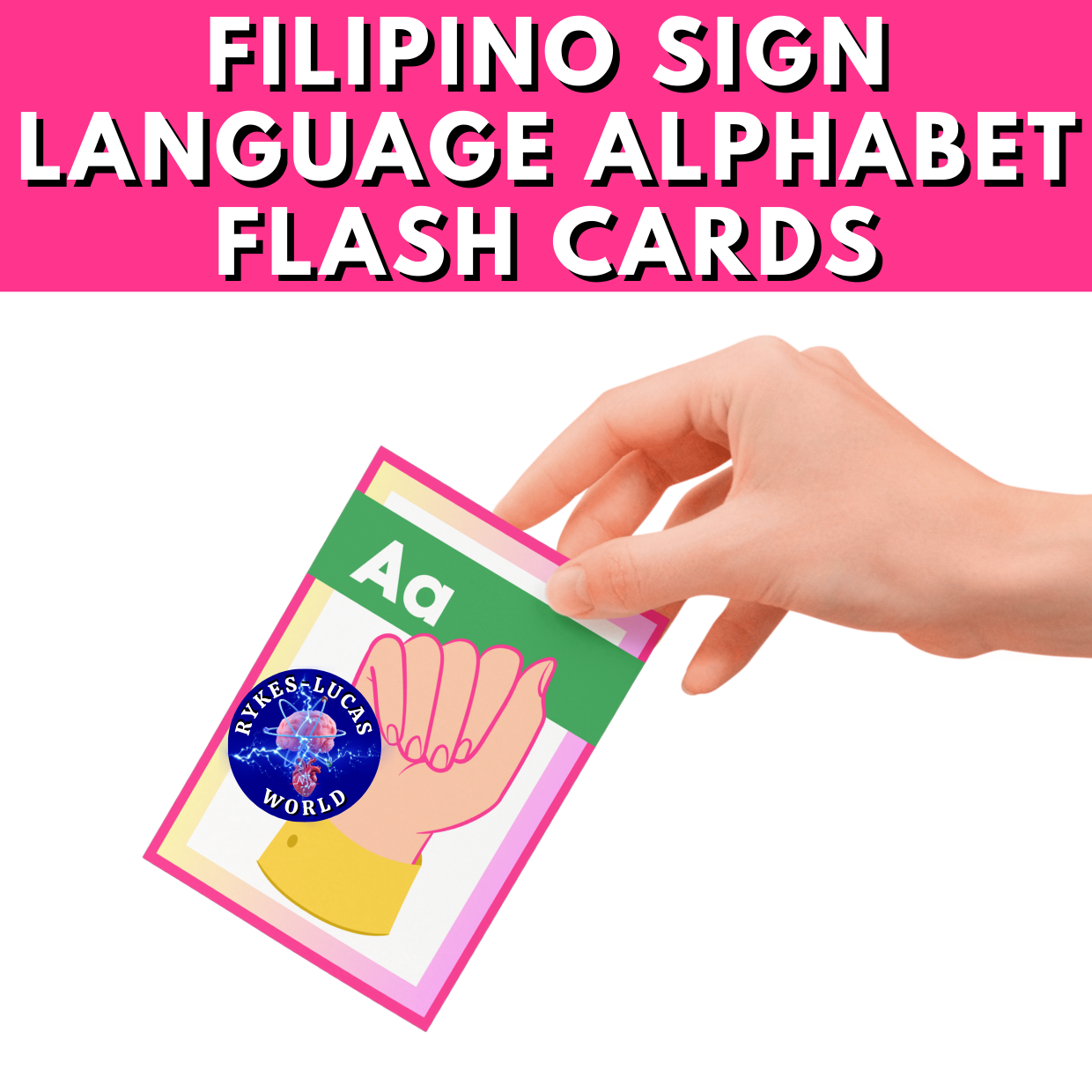FILIPINO SIGN LANGUAGE ALPHABET FLASH CARDS FOR KIDS EDUCATIONAL ...