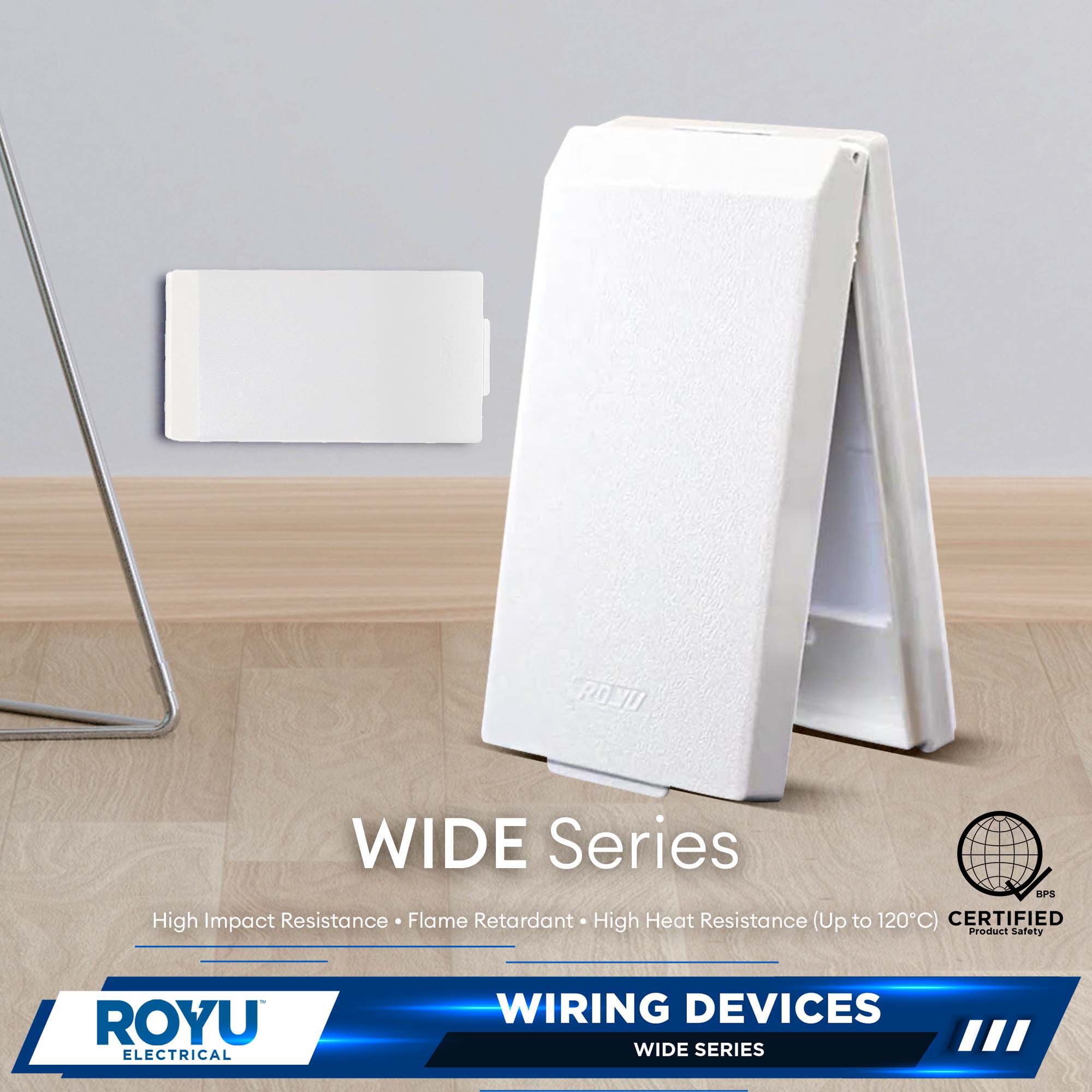 ROYU Wide Series Slim Type Socket Plate Cover, Blank Plate & Surface ...