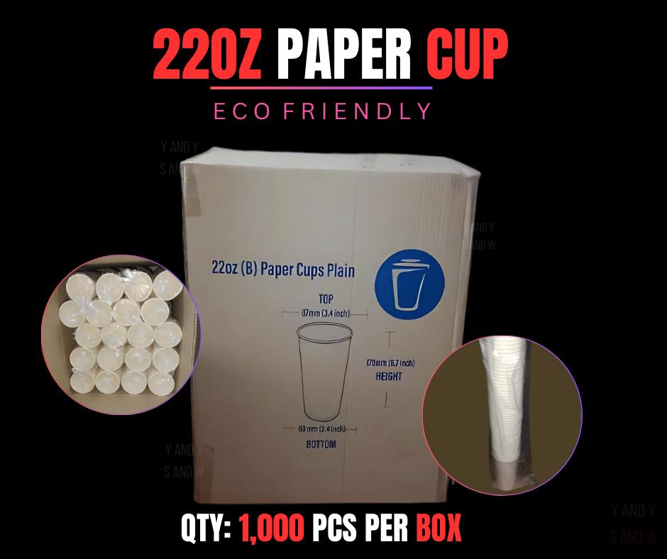 Paper Cup 16 oz & Paper Cups 22 oz, 1000 Pieces!!!, Double-Coated CUPS ...