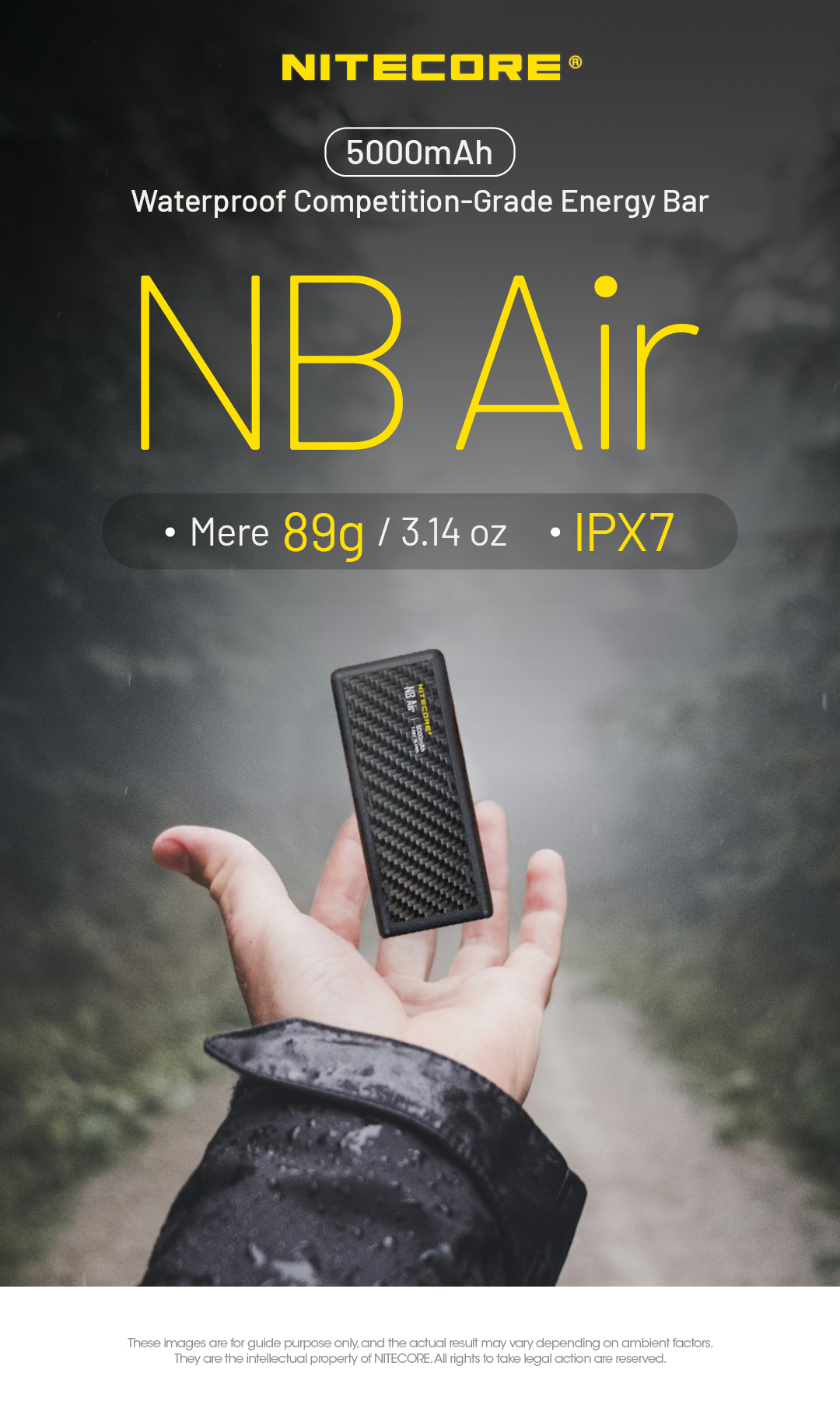 Nitecore NB Air Powerbank - Ultra Lightweight - 89g - 5000mAh - IPX7 ...