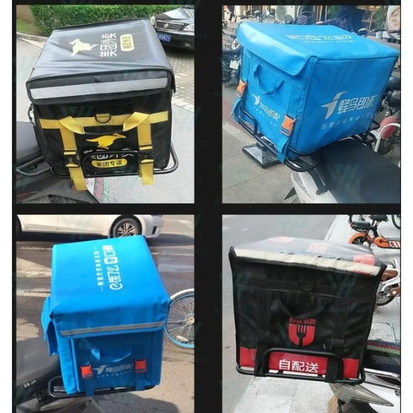 Motorcycle take-out box holder - including screws, adaptation Lalamove ...