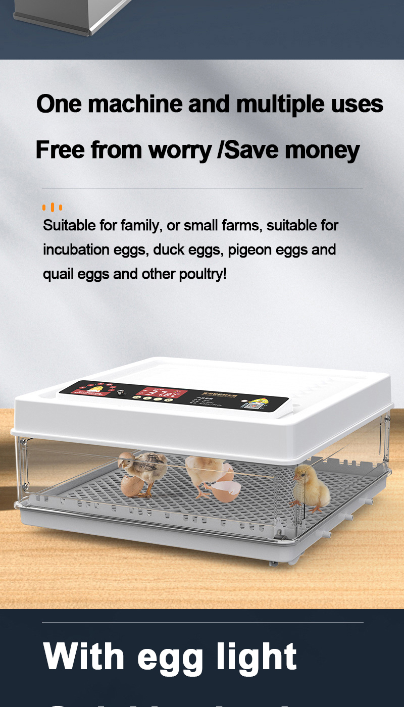 220V/12V Egg Incubator 130pcs Fully Automatic Constant Temperature ...