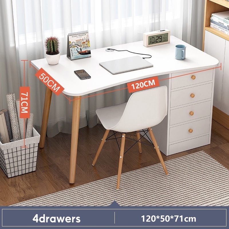 Study Table With Drawer Computer Table Office Table Writing Table For Living Room | Shopee ...