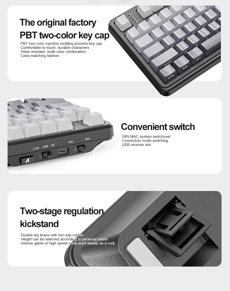 Attack Shark X98 Pro Tri Mode 95% Wireless Gasket RGB Backlit Hot ...