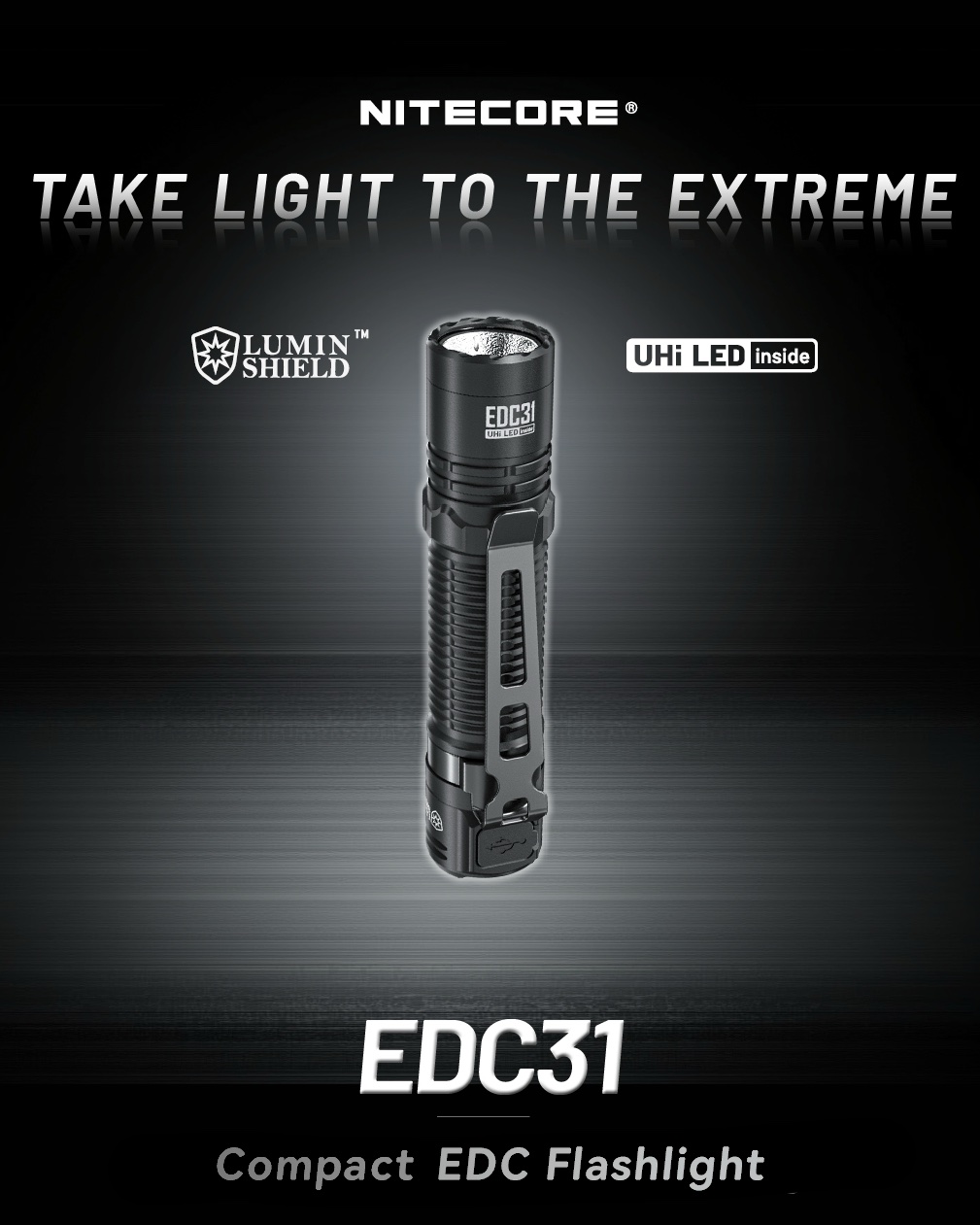 Nitecore EDC31 Flashlight - Lumin Shield - 3500 Lumens - USB-C ...