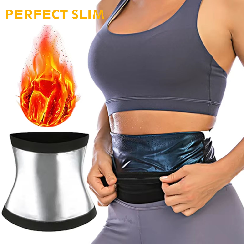 SAMMY J Waist Trainer Women & men Sweat Body Shaper Sauna Workout Belly ...